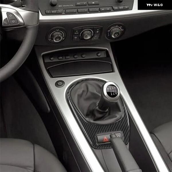 ブラックカーボン車内 マニュアル ギア シフト フレーム カバー トリム LHD BMW Z4 E85 2003-08 カスタム パーツ アクセサリーHign-concerned Chemical:NoneItem Weight:0.056...