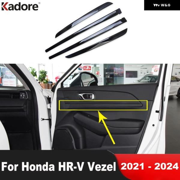 ホンダ HR-V ヴェゼル 2021-24 ブラック 車内 インナードア パネル カバー トリム モールディングストリップ インテリア アクセサリー カスタム パーツ アクセサリーHign-concerned Chemical:NoneIt...