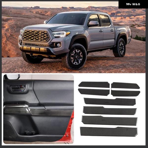 トヨタ タコマ 2015-2022 カー スタイリング ソフトカーボン インナードア パネル トリム ステッカー 装飾 ストリップ カーアクセサリー カスタム パーツ アクセサリーHign-concerned Chemical:NoneIt...