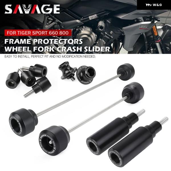 タイガースポーツ 660 800 オートバイ バイク フレーム スライダー クラッシュ プロテクター ホイールアクスル スライダー エンジン フェアリング ガード パッド スイングアーム スプール スタンド カスタム パーツ アクセサリーH...