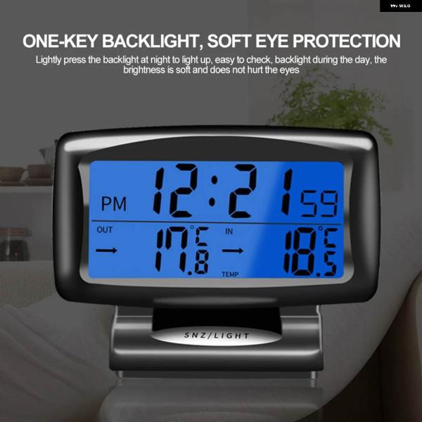 車用温度計 デジタル目覚まし時計 車載温度計 バックライト付き 車載電子機器 車載時計 ダッシュボード 時計 カスタム パーツ アクセサリーHigh-concerned chemical:NoneCase Shape:RectangleDi...
