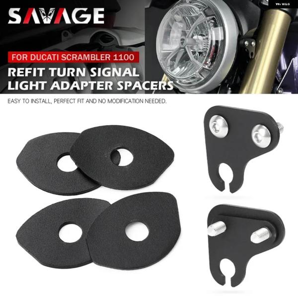 ドゥカティ SCRAMBLER 1100 ウィンカー アダプター スペーサー REインジケーター ブリンカー スペーサー プレート LEDライト ベースガスケット カスタム パーツ アクセサリーBattery Included:NoHigh...