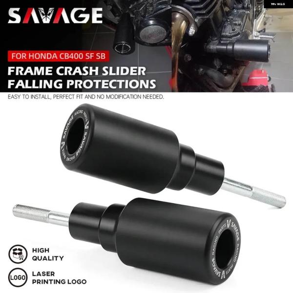 ホンダ CB400SF CB400SB フレーム スライダー クラッシュ プロテクター バイク CB400 スーパーフォー/ボルドール エンジン クラッシュ パッド フェアリング プロテクション カスタム パーツ アクセサリーHigh-co...
