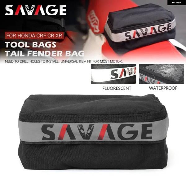 テールバッグ ツールバッグ ホンダ CRF 250 450 CR 80 85 500 XR 125 150 650 汎用 オートバイ ダートピット バイク リアフェンダーパック ストレージ カスタム パーツ アクセサリーHigh-conce...