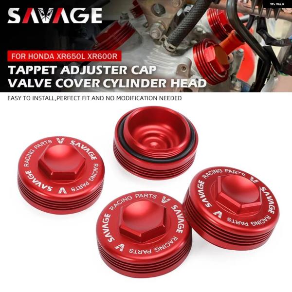 シリンダー ヘッド エンジン バルブ カバー タペットアジャスターキャップ ホンダ XR650L XR650R XR500R XL350R XBR500 NX500 NX650 ドミネーター FMX650 カスタム パーツ アクセサリーPr...