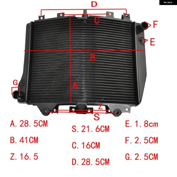 カワサキ オートバイ アッセイアルミ ラジエーター ZZR1200 ZZ-R1200 ZZR 1200 ZX ZX1200 2002-2005 冷却クーラー カスタム パーツ アクセサリーHigh-concerned chemical:No...