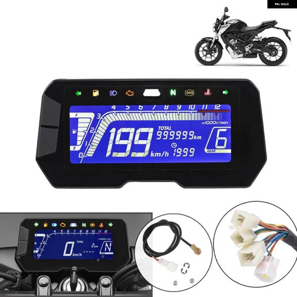LED 12000RPM 6ギア 汎用 オートバイ LCD デジタルスピード メーター バックライト バイク 1 24気筒メーター用 カスタム パーツ アクセサリーHigh-concerned chemical:NoneSpecial Fe...