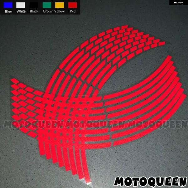 16PCS 17インチ18インチホイール ステッカー オートバイ タイヤ ステッカー 反射ストライプ ホンダ ヤマハ 汎用 デカール カスタム パーツ アクセサリーHigh-concerned chemical:4-Vinyl-1-cycl...
