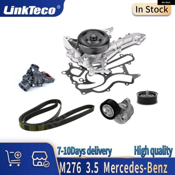 エンジン ウォーター ポンプ テンショナー プーリー サーモスタット ハウジング キット 3.5 M276 ガス 11-15 DOHC メルセデス ベンツ W204 W212 S212 W221 カスタム パーツ アクセサリーDisplac...