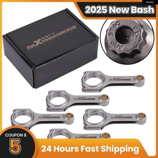 144MM コンロッド 3/8インチボルト アウディ RS2 2.2L 5サイル コンロッド ビエル プルエル バランスドフローティング EN24 TUV クランクシャフト カスタム パーツ アクセサリーHigh-concerned che...