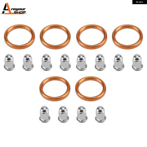 排気ガスケット6個キャップナット12個 ホンダ ヴァルキリー GL1500C D GL1500CF GL1500CT バイク カスタム パーツ アクセサリーProtective parts:Frame ProtectionHigh-conc...