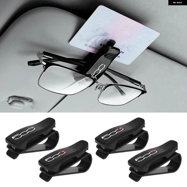 サンバイザー メガネ ケース カード チケット ホルダー サングラスクリップ フィアット 500 500C 2012 500X 500L アバルト 695 カー カスタム パーツ アクセサリーSpecial Features:Protect...