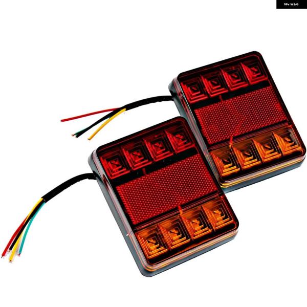 2個 8 LED 車用 テールライト DC 12V リアパーツ トレーラー トラック ボート 防水 リアランプ ハザード灯 カスタム パーツ アクセサリーVoltage:12 VSpecial Features:LED Rear Tail ...