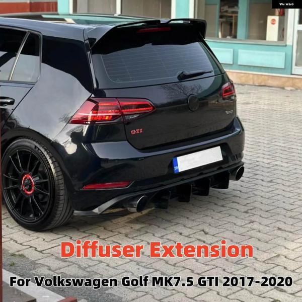 マクストン スタイル リア バンパー ディフューザー バランスエアロキット フォルクスワーゲン ゴルフ 7.5 GTI 2017-2020 カスタム パーツ アクセサリーHigh-concerned chemical:NonePlaceme...