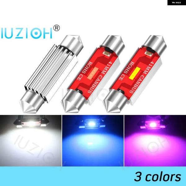 IUZIOH 2個 ハイライト 12V 24V 31 36 39 41MM 1860 フェストーン カーライト LED バルブ インテリア C5W C10W 読書ドーム トランク シグナルランプ カスタム パーツ アクセサリーHigh-co...