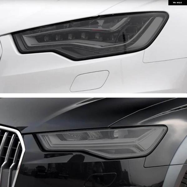 アウディ A6 C7 4G S6 RS6 2012-2018 ヘッドライト フィルム スモークティントラップ クリア ステッカー カスタム パーツ アクセサリーHigh-concerned chemical:NoneSticker Plac...