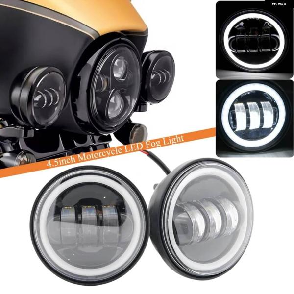 2個 4.5インチ オートバイ LED フォグランプ DRL 30W 防水 4 1/2 補助パッシングランプ ヤマハ クラシック FLHR ロードキング ダイナ用 カスタム パーツ アクセサリーHigh-concerned chemical...