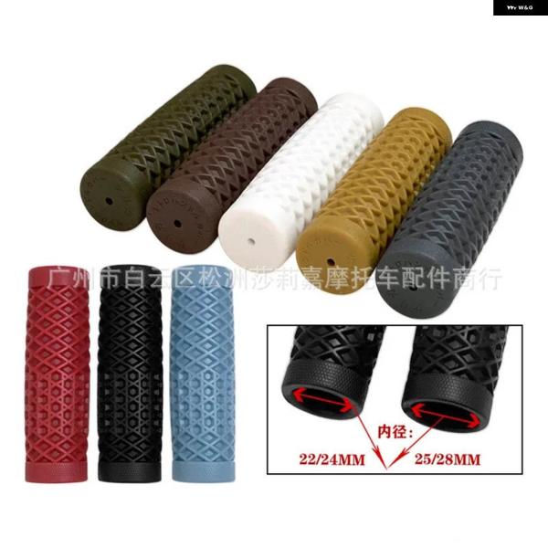 バイク ハンドルバー グリップ レトロ ラバー ハンドルバー ノンスリップ ヴィンテージ グリップ 22MM 7/8インチ ハンドルバー カスタム パーツ アクセサリーHigh-concerned chemical:NoneModel Na...