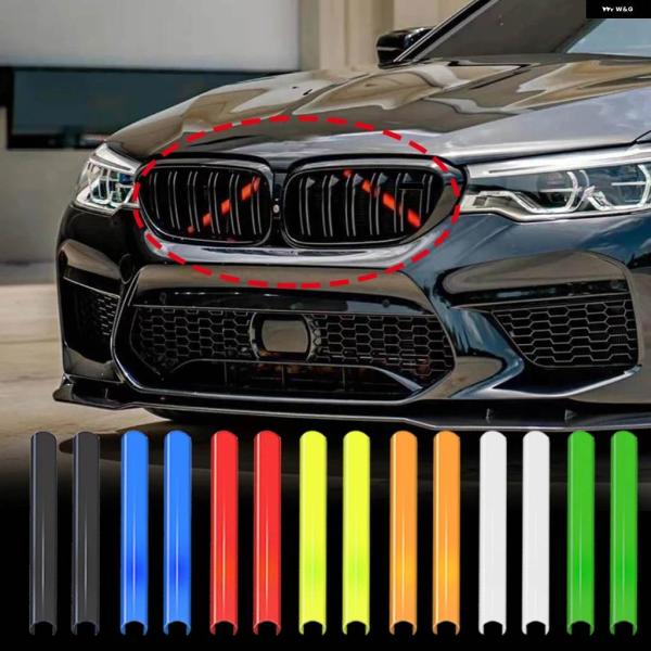 BMW F20 F21 F22 F23 F30 F31 F32 F33 F44 F45 1 2 3 4シリーズ Mスポーツ フロントキドニー グリル カバー フレーム トリム ストリップ スタイル ステッカー カスタム パーツ アクセサリー...