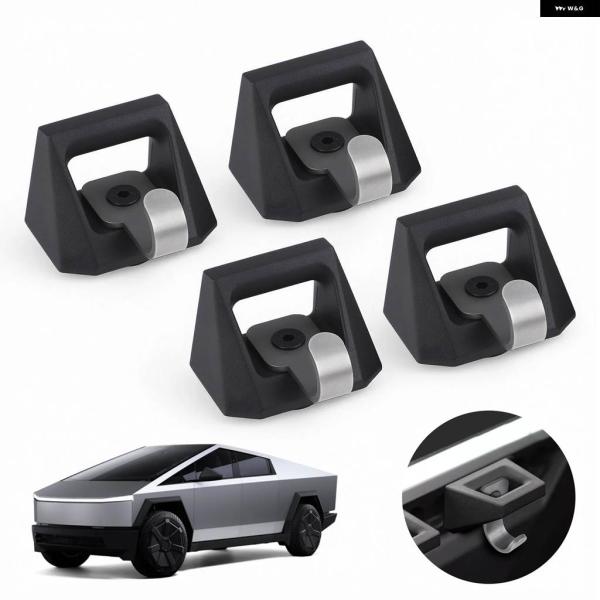 テスラ サイバー トラック 2023 - 25 用ベッドレール トラック フックタイダウンファスナー 4個セット高耐久 L トラック カスタム パーツ アクセサリーHigh-concerned chemical:NoneItem Weigh...