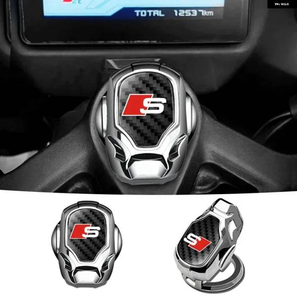 エンジン スタートストップ 装飾 ボタン カバー アウディ SLINE S3 S4 S5 S6 S7 S8 RS3 RS4 RS5 A3 A4 A5 A6 Q3 Q5 Q7 Q8 カスタム パーツ アクセサリーHigh-concerned ...