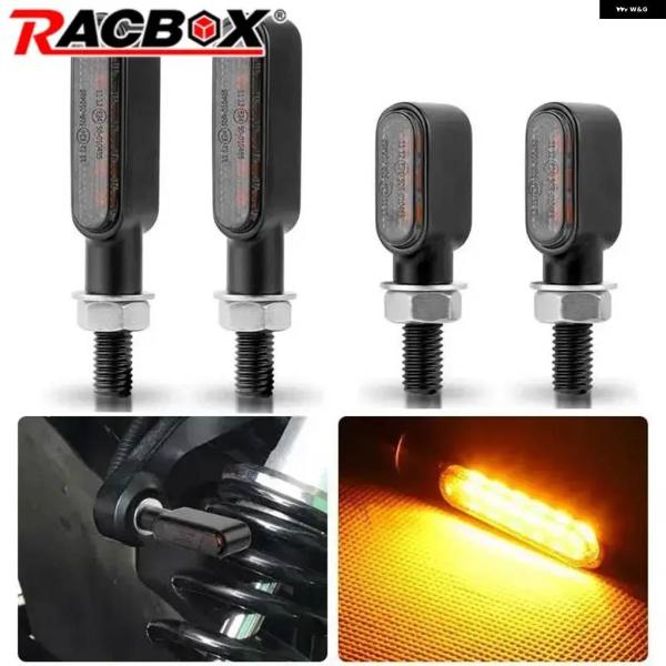8MM ミニ LED バイク ウィンカー ライト ランプ インジケーター ウインカー クリニョタン モト LED ホンダ ヤマハ カワサキ 12V カスタム パーツ アクセサリーBattery Included:NoHigh-concern...