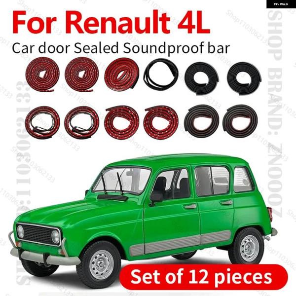 1961-1992 ルノー 4L ドアシールストリップ ゴム製 ダブル層シーリング プロテクター 防音ストリップ シールストリップ 12個 カスタム パーツ アクセサリーHigh-concerned chemical:NonePlaceme...