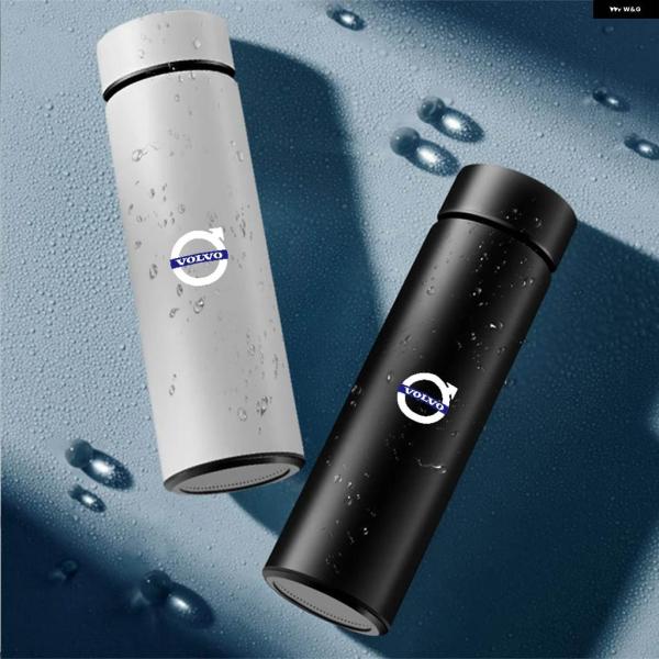 500ML インテリジェント ステンレス 断熱キャップ LED 温度表示 サーモスカップ ボルボ RDESIGN T6 AWD C30 C70 S40 XC60 XC90用 カスタム パーツ アクセサリーHigh-concerned che...