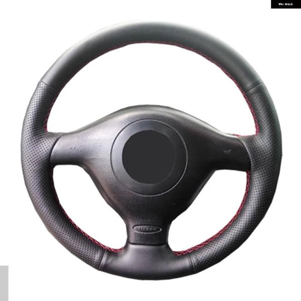 フォルクスワーゲン VW ゴルフ 4 パサート B5 1996-2003 セアト レオン 1999-2004 ポロ 1999-2002 ナパレザー ステアリングホイール カバー カスタム パーツ アクセサリーHigh-concerned c...