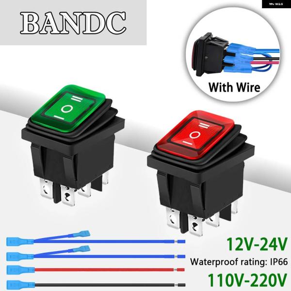 12V 24V / 110V 220V 6ピン 3ポジション モーメンタリ/ラッチング極性反転スイッチ モーター 制御 LEDロッカートグルスイッチ ワイヤー カスタム パーツ アクセサリーHigh-concerned chemical:N...
