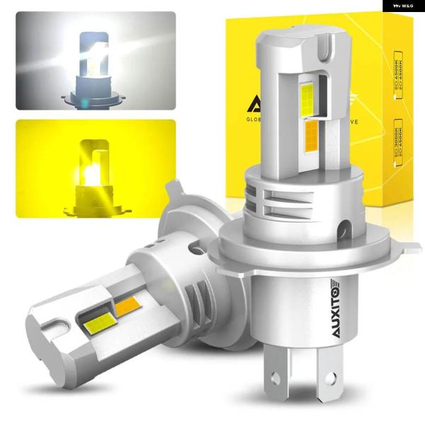 2個 CANBUS H4 LED 車用ランプ 電球 ヘッドライト 3000K イエロー ハイビーム 6500K ホワイト ロービーム LED H4 HB2 9003 12V CSP カスタム パーツ アクセサリーHigh-concerned...