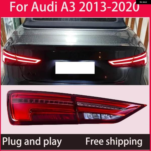 アウディ A3 2013-2020 8VA3L セダン用 LED テールライト アセンブリ リア ダイナミック シグナル ランプ ハイライト カスタム パーツ アクセサリーHigh-concerned chemical:NoneItem T...