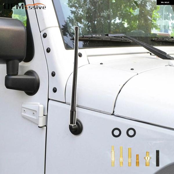 13インチ カー ラジオ アンテナ マストワイヤ フレキシブルラバーアンテナ FM/AM 受信 2007-2019 ジープ ラングラー JK JKU JL JLU JT カスタム パーツ アクセサリーHigh-concerned chemi...