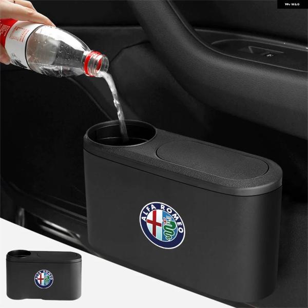ALFA ROMEO GIULIETTA GT 159 147 156 SPORTIVA GIULIA CAR用 ゴミ箱 吊り下げ式 車両用ゴミ ダストケース 収納 ボックス カスタム パーツ アクセサリーHigh-concerned ch...