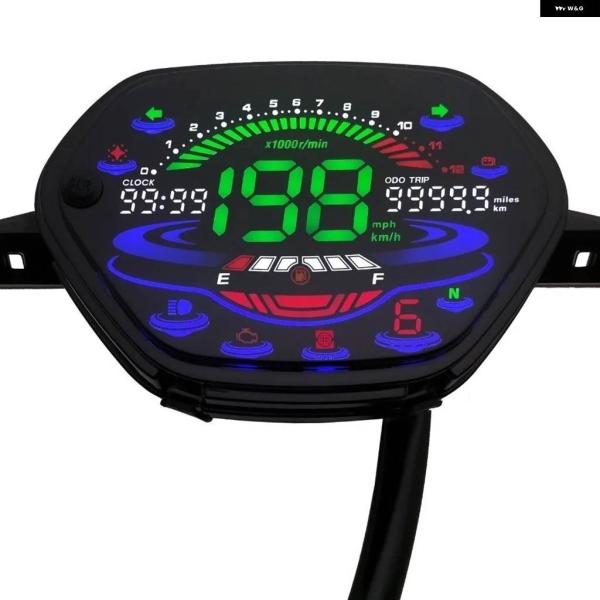 ホンダ WAVE ALPHA 100 EX5 CLASS1 CX DX バイク フルLEDデジタルメーター オドメータースピード メーター タコメーター カスタム パーツ アクセサリーHigh-concerned chemical:None...