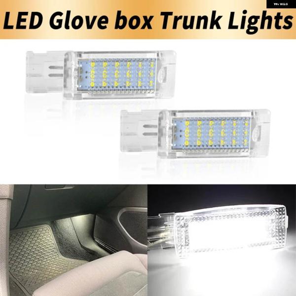 2個 車用 LED フットウェルライト グローブ ボックス トランク ライト フォルクスワーゲン VW ゴルフ 5 MK5 6 MK6 7 ジェッタ パサート B6 B7 B8 CC ティグアン ポロ シート用 カスタム パーツ アクセサリ...