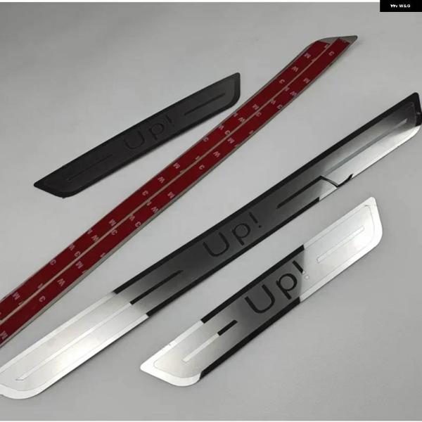 VW/ フォルクスワーゲン VW UP UP 2011-2024 ドアシルストリップ ステンレス スタイリング スカッフプレート ペダル ペダルカバー ステッカー カスタム パーツ アクセサリーHigh-concerned chemical...