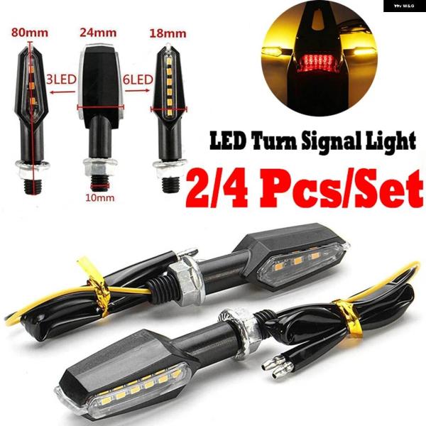 オートバイ LED ウィンカーライト 12V 10MM 両面 LED フラッシャー バルブ バイク テールライト ウインカー ホンダ ヤマハ カスタム パーツ アクセサリーBattery Included:NoHigh-concerned ...