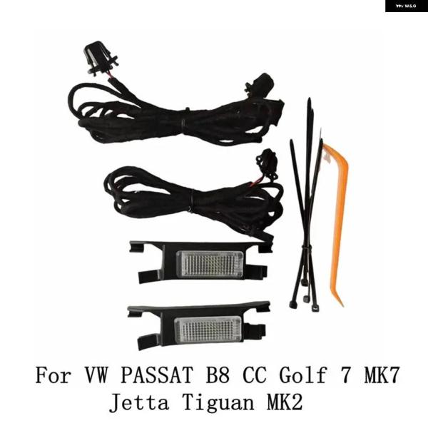 車内LEDフットウェルライト リアフットランプ ケーブル キット ゴルフ 7 MK7 E ゴルフ パサート B8 CC ジェッタ サジター コディアック用 カスタム パーツ アクセサリーHigh-concerned chemical:Non...