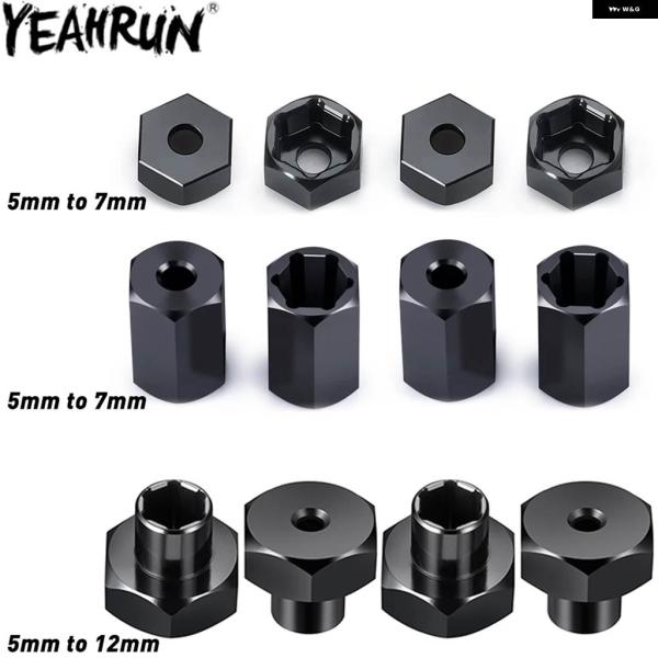 4個 5MM7MM / 5MM12MM ホイール六角ハブ アダプター CON WPL D12 2WD 1/10 RC トラック パーツ用 カスタム パーツ アクセサリーHigh-concerned chemical:NoneIs Elect...