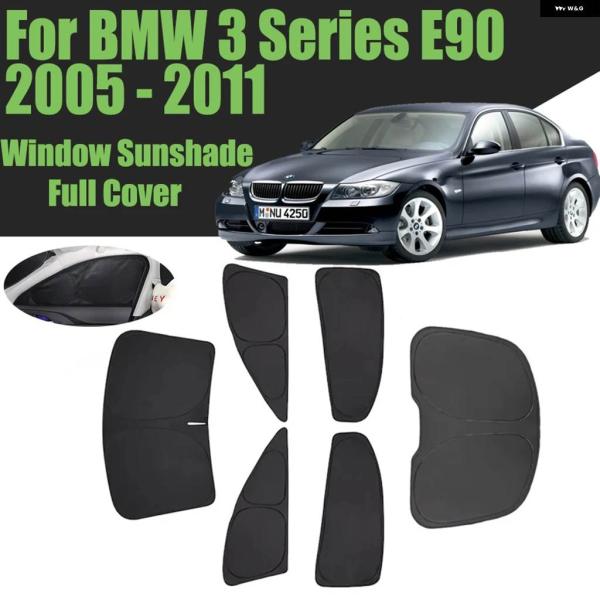 BMW 3シリーズ E90 2005 - 2011用 車用ウィンドウサンシェード フルカバー プライバシー ブラインド カーテン フロントウインドシールド 2006 2008 2010 カスタム パーツ アクセサリーThickness:St...
