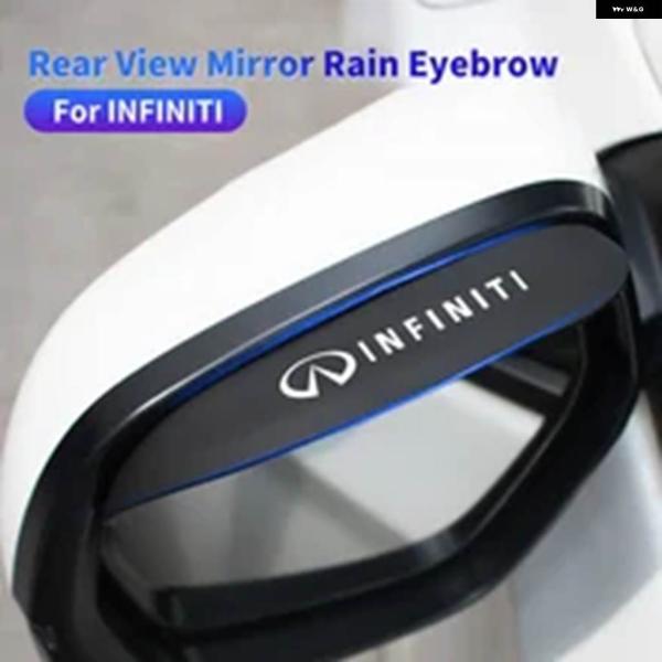 インフィニティ FX35 Q50 G37 Q30 ESQ QX50 QX60 QX70 ESQ JX35用 カーミラー レインアイブロウ 2個 サンバイザー シェード カバー プロテクター カスタム パーツ アクセサリーMaterial:S...