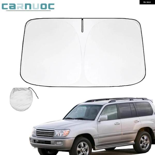 トヨタ ランドクルーザー 100 LC100 1998-2007 車用 折りたたみ式 フロントウィンドウ サンシェード カバー サンシェード フロントガラス バイザー カスタム パーツ アクセサリーProduct application s...