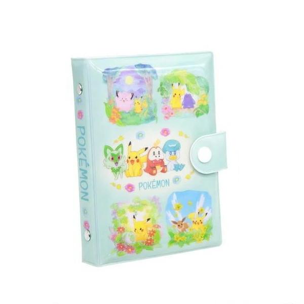 かわいいポケモンのシールバインダーです。〇サイズ：約110mm×H155mm×D25mm〇内容：クリアポケット 5枚、シール台紙 10枚、シール 1枚※モニター発色の具合により色合いが異なって見える場合がございます。※こちらの商品は送料無料...