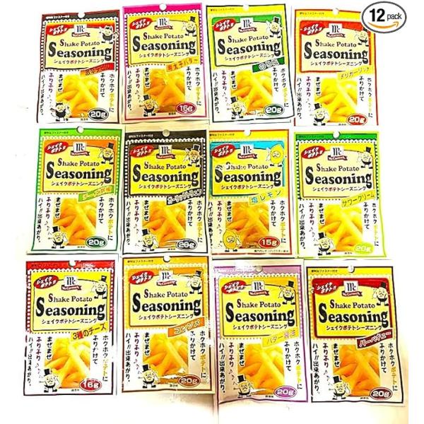 商品の説明マコーミックのシェイクポテトシーズニングは、フライドポテトを一層美味しく楽しめる便利な調味料です。12個セット（各20g）で、たっぷり使える充実のパッケージ。サクサクのポテトに振りかけるだけで、プロフェッショナルな味わいが簡単に実...