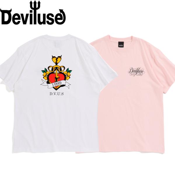 Deviluse 2026 Spring/Summer VOL.6！！人気のHeart LockのTシャツ！程よい厚みのコットン素材で着心地抜群です。Deviluseのスタンダードなサイズ感です。春にピッタリなWhiteとPinkの2色カラ...
