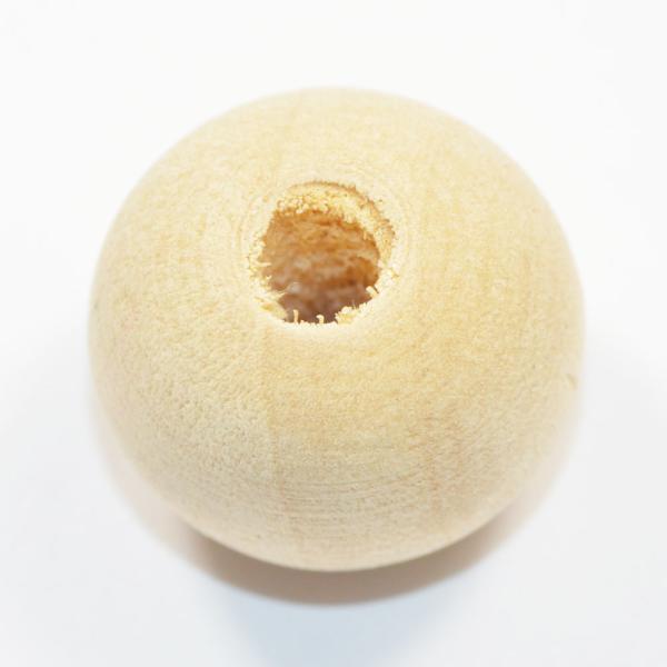 注：ニス塗りも塗装もされていない素材のままのため木本来の色や柄、木目、削った跡などがあります。注：やや歪な玉のものもございます、大きさを測定する方向で１．５〜２ｍｍ程度の差がある場合がございます。●１パックは２コ入りになります。●穴の大きな...