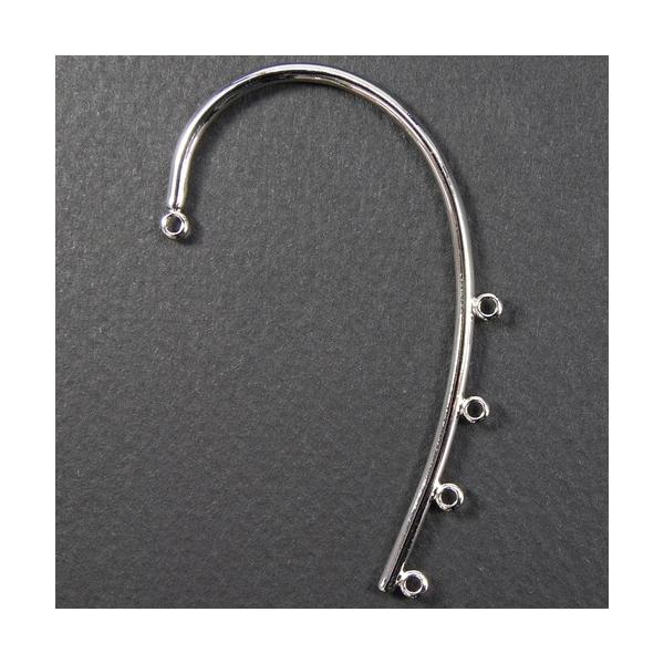 ●表示価格は１コ入り値段になります。●素材：真鍮製●メッキ種類：銀色（ロジウムカラー）●サイズ：外径約５８×３６ｍｍ（厚み：約２ｍｍ）全長約５８ｍｍです。●耳の後ろから掛けるのが一般的で片方の耳だけに付ける方が多いです。