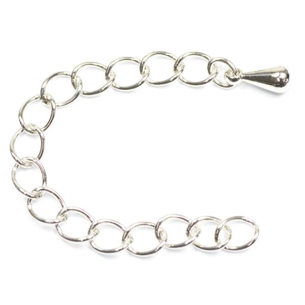 ●表示価格は１本入りの価格です。●長さ　約５ｃｍ　・　チェーン部分の幅　約３．５ｍｍ（通常よく使われるサイズです）●ネックレスやブレスレットなどの長さを調節可能にするために付けるパーツになります。５ｃｍの長さの調節がＯＫ！引き輪かカニカンと...