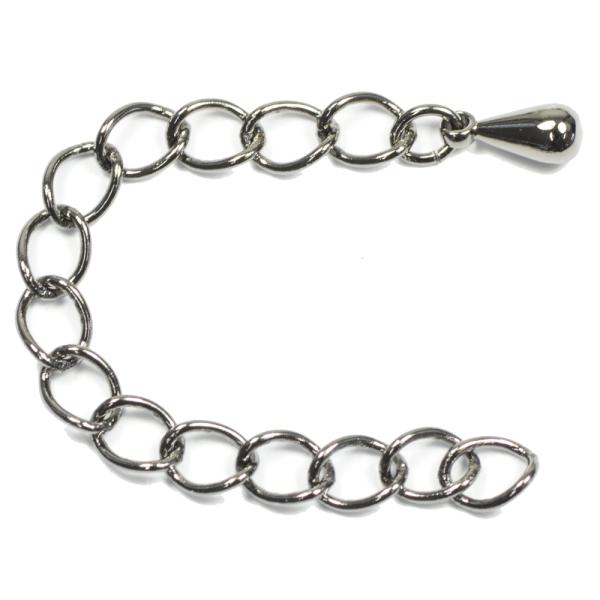 ●表示価格は１本入りの価格です。●長さ　約５ｃｍ　・　チェーン部分の幅　約３．５ｍｍ（通常よく使われるサイズです）●ネックレスやブレスレットなどの長さを調節可能にするために付けるパーツになります。５ｃｍの長さの調節がＯＫ！引き輪かカニカンと...